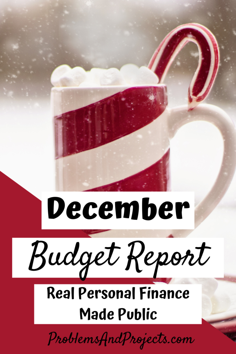 Budget Report - December Personal Finance - Problems and Projects